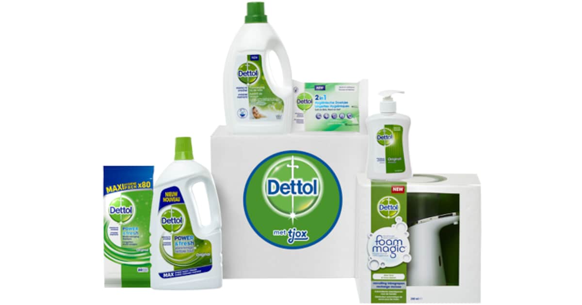 Bestel een box vol Dettol-producten t.w.v. € 50,25 voor € 34,95