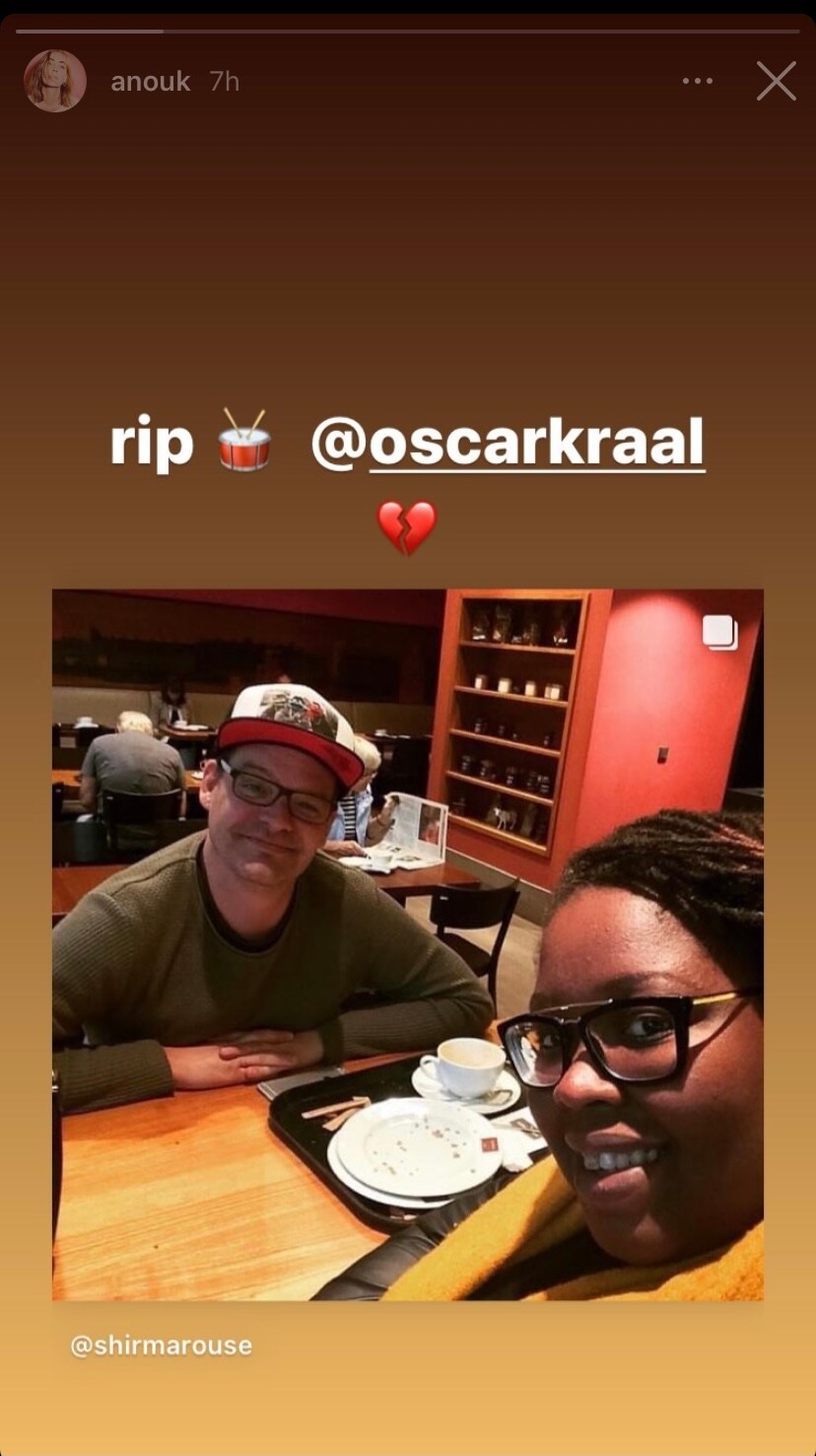 Groot verdriet voor onder andere Shirma Rouse en Anouk: drummer Oscar ...