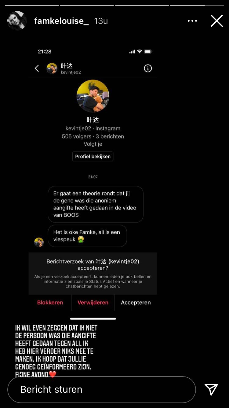 Famke Louise benadrukt geen aangifte te hebben gedaan tegen Ali B