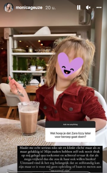 Monica Geuze over moederschap en toekomst Zara-Lizzy: 'Als ze maar ...