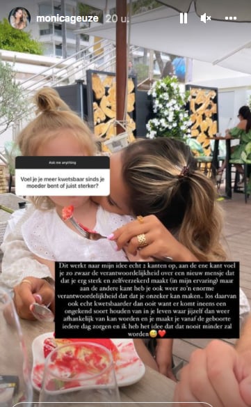 Monica Geuze over moederschap en toekomst Zara-Lizzy: 'Als ze maar ...