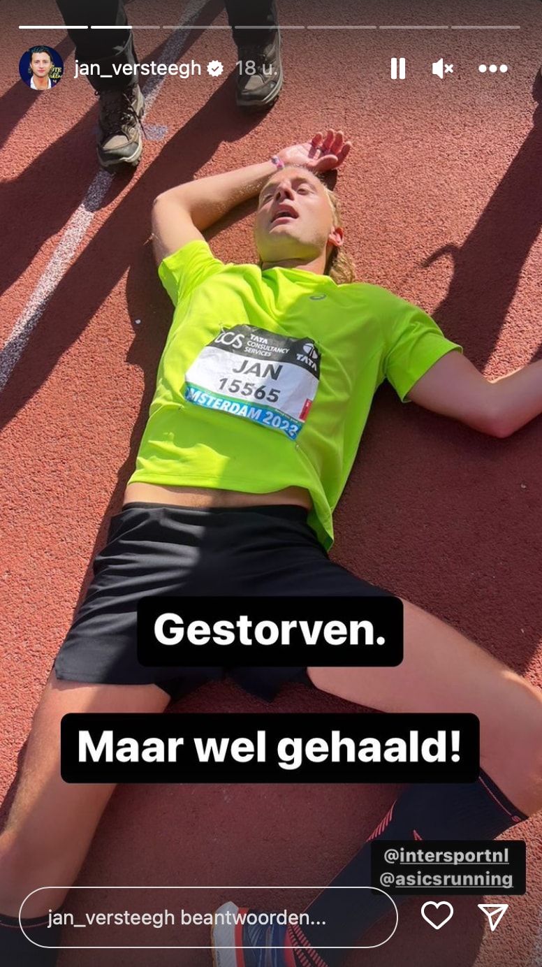 Bijzonder: Jan Versteegh loopt Marathon van Amsterdam in precies ...