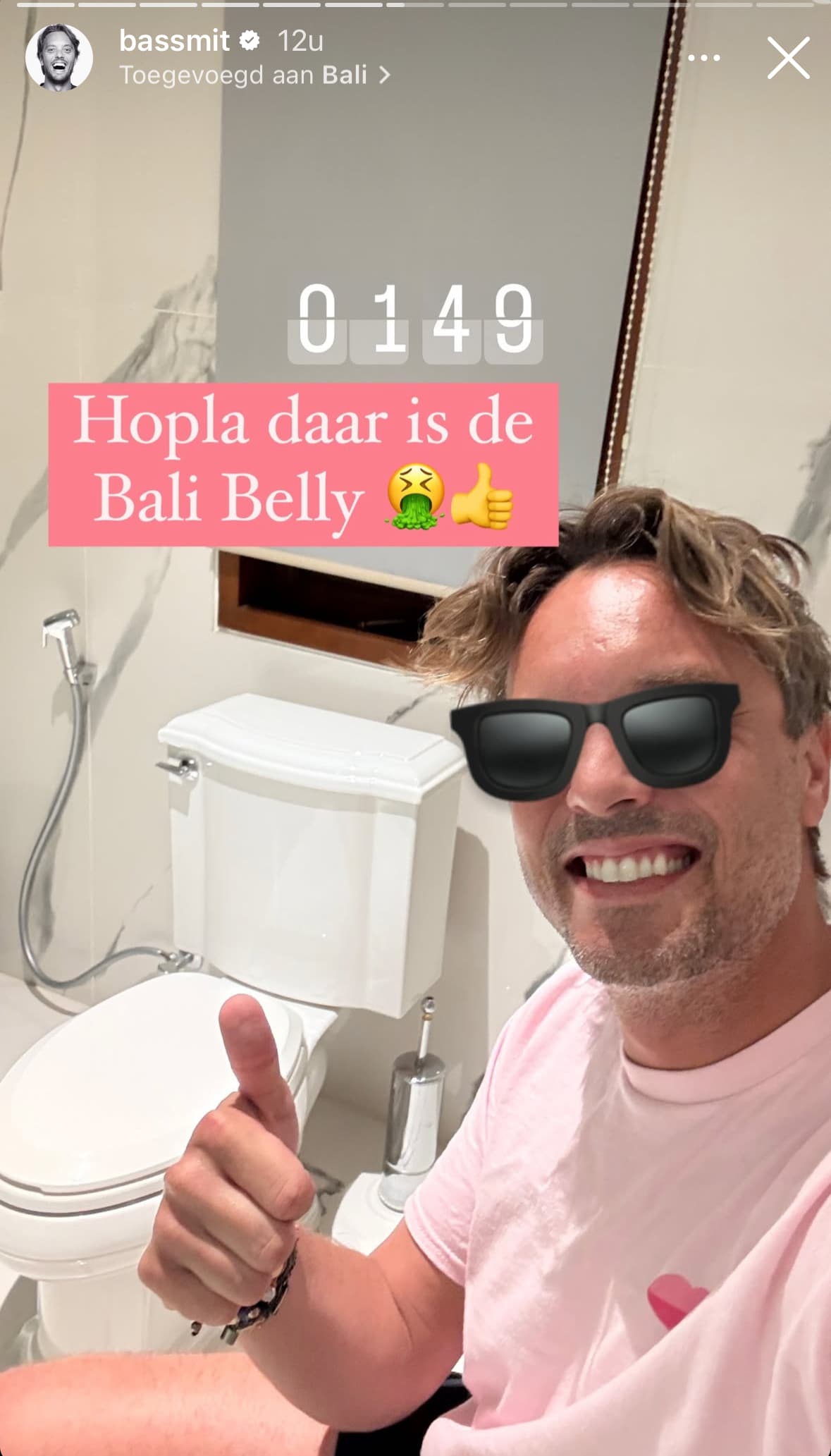 Vakantie-drama op Bali: Bas Smit belandt aan infuus