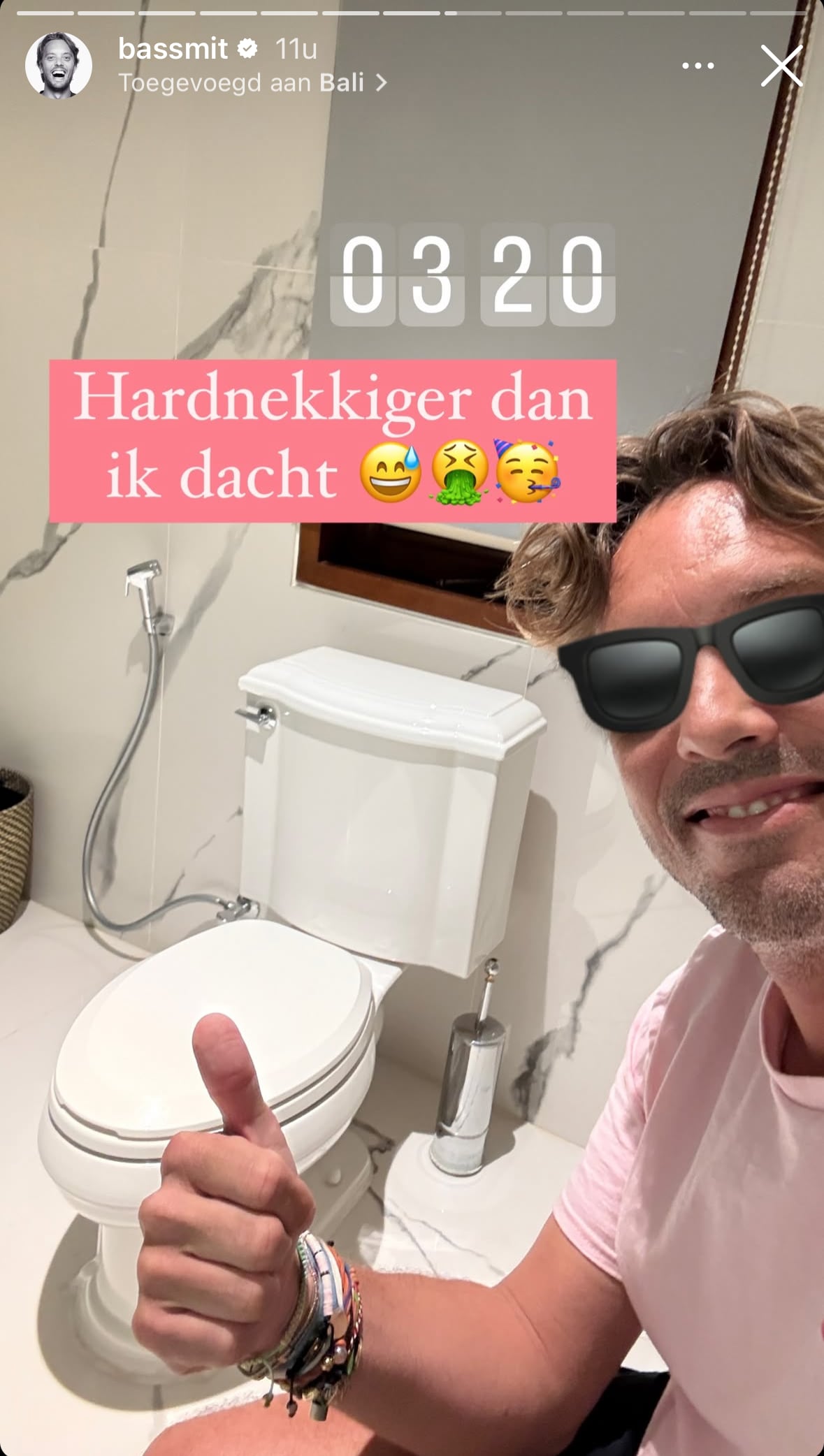 Vakantie-drama op Bali: Bas Smit belandt aan infuus